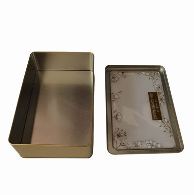 Customized Rectangular hot chocolate tin can Transparent Window Lid ...