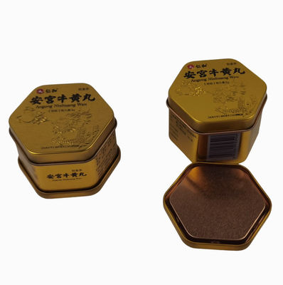 Hexagonal Self Sealing Custom Tin Can Container With Easy Open Inner ...